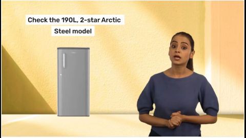 Grab 190L 2-Star Arctic Steel Refrigerator | Bajaj Finserv